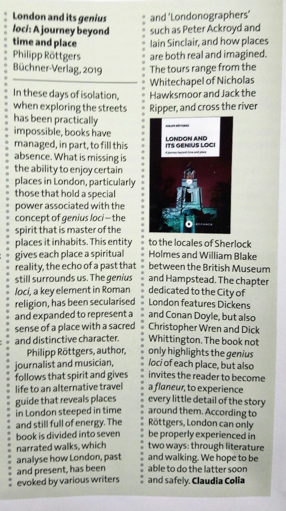 London and its genius loci - a journey beyond time and place (2019)